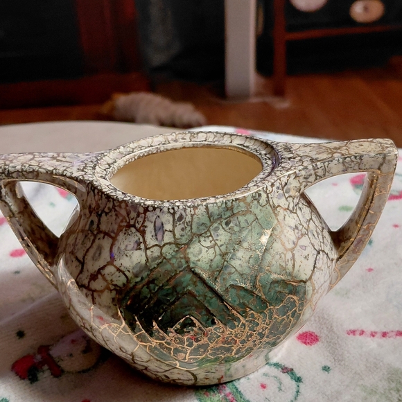 Mccoy | Art | Mccoy Green And Gold Ceramic Bowl | Poshmark